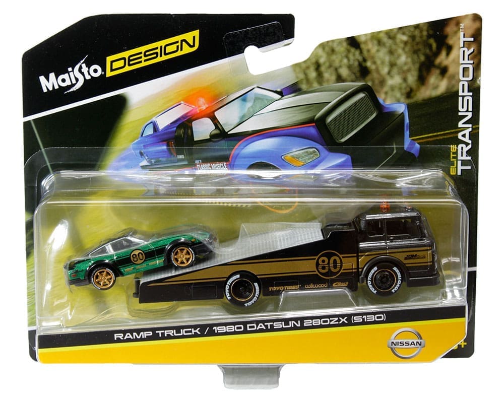 Maisto 1:64 Ramp Truck / 1980 Datsun 280ZX (S130) – Dark Grey Metallic ...